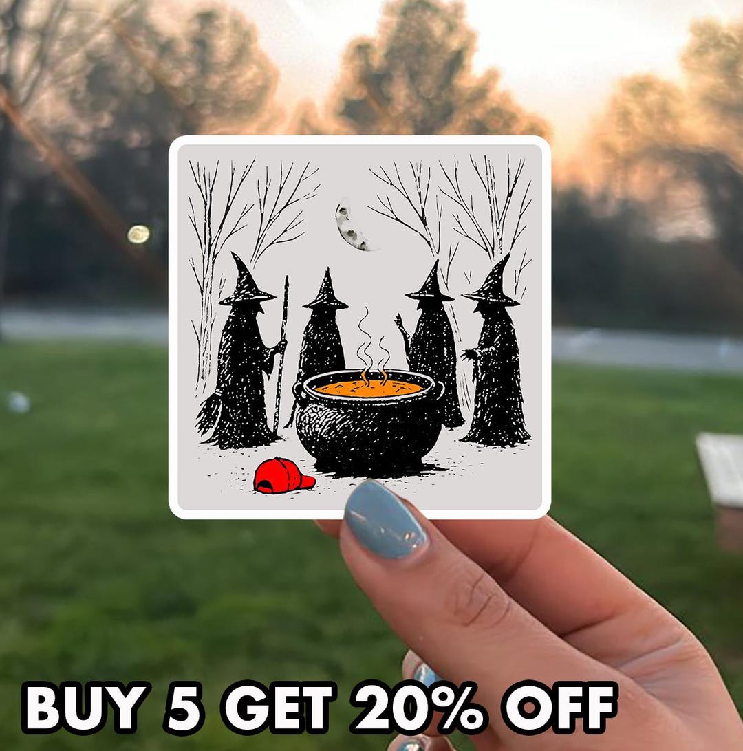 Spooky Witch Halloween Sticker, Witches Protest Sticker, Human Rights ...