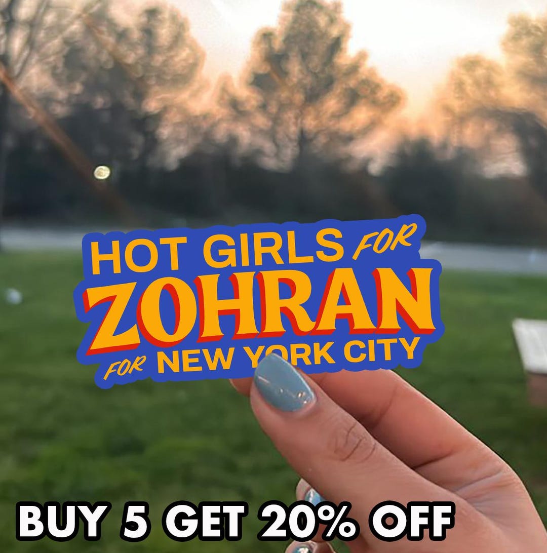 Zohran Mamdani NYC Sticker, Campaign 2025 Decal, Progressive Vinyl ...