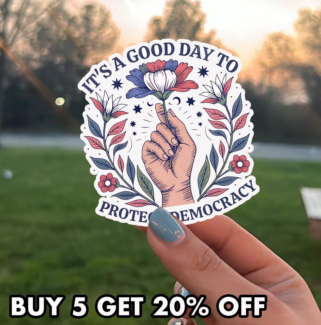Political Protest Sticker, Protect Democracy Sticker, Womens Rights ...