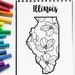 Illinois State Adult Coloring Sheet Featuring the State Flower (violet ...