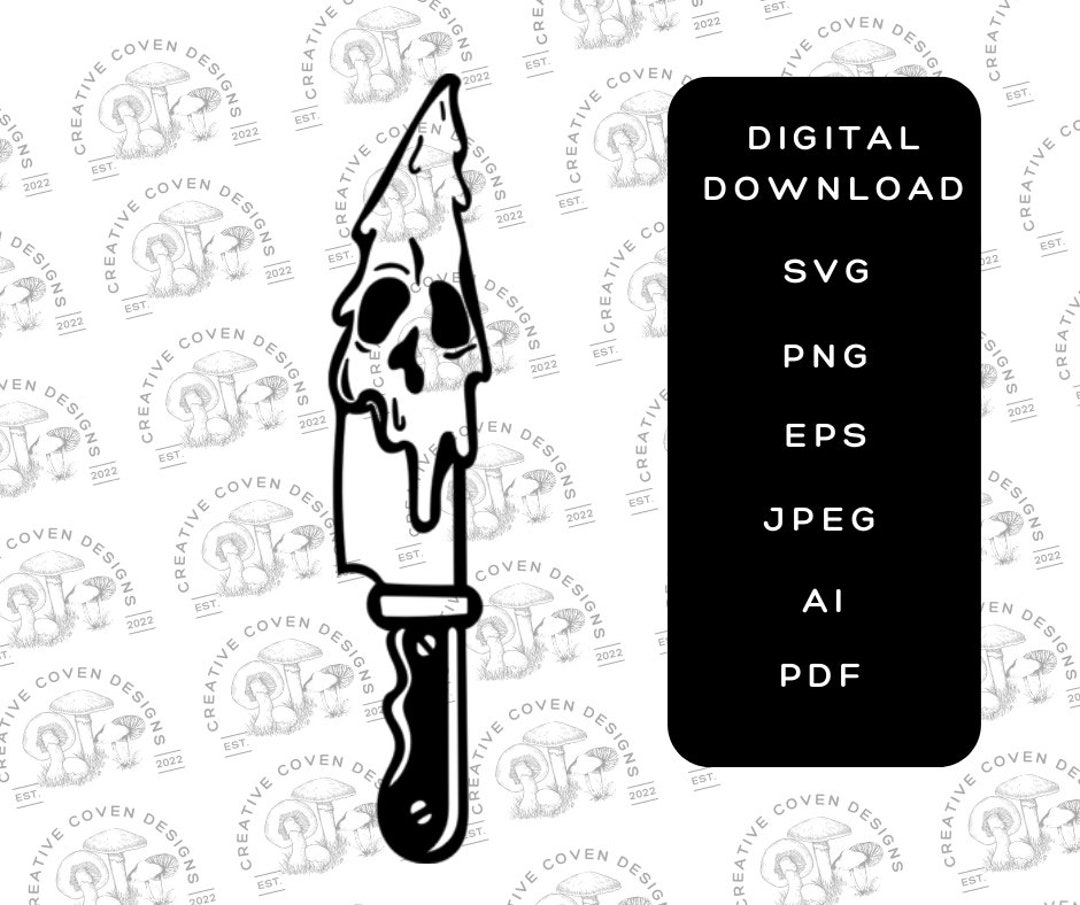 Halloween Ghostface SVG - Scream Melting Ghostface Knife Cut File - Etsy