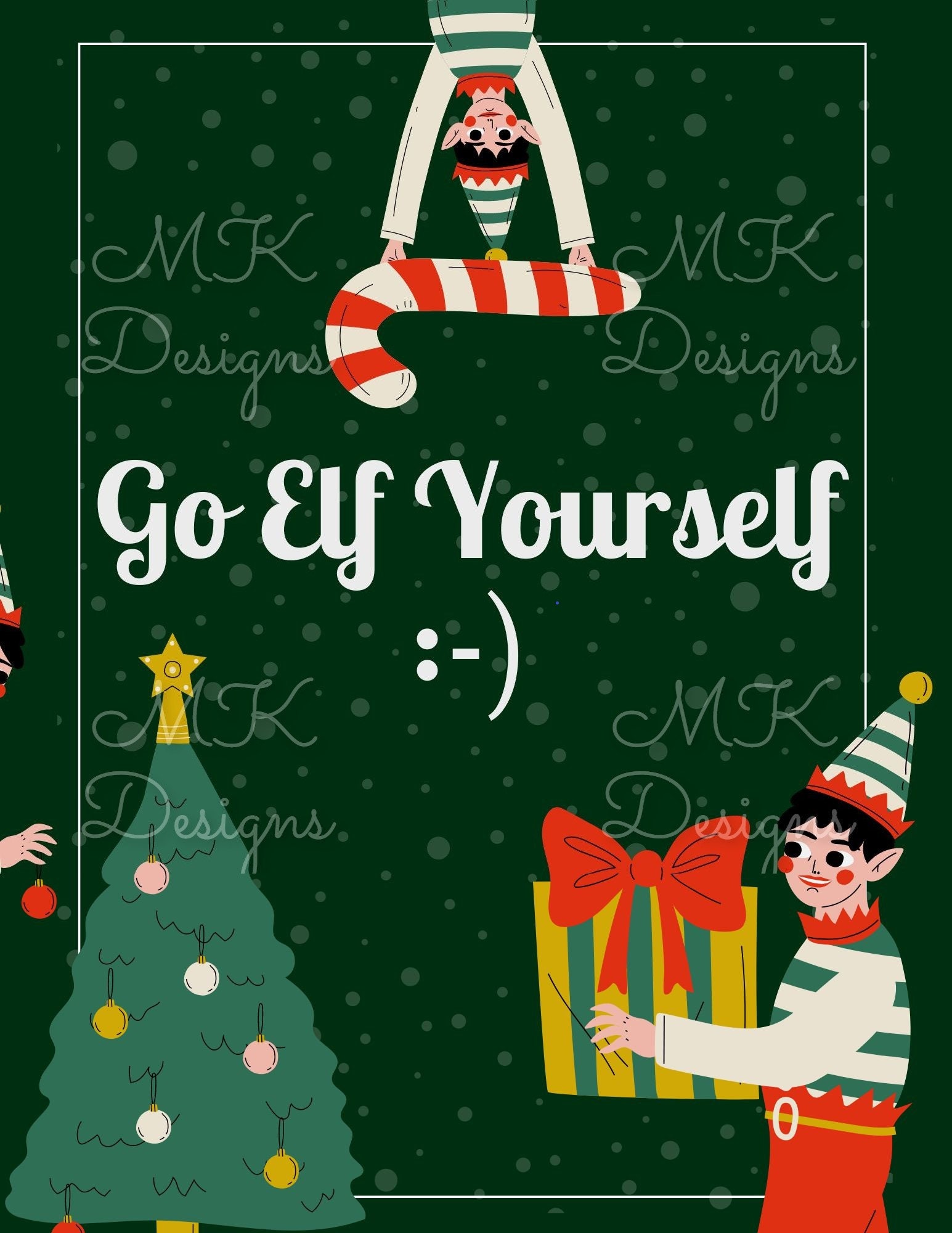 Funny Christmas Go Elf Yourself Design - Etsy