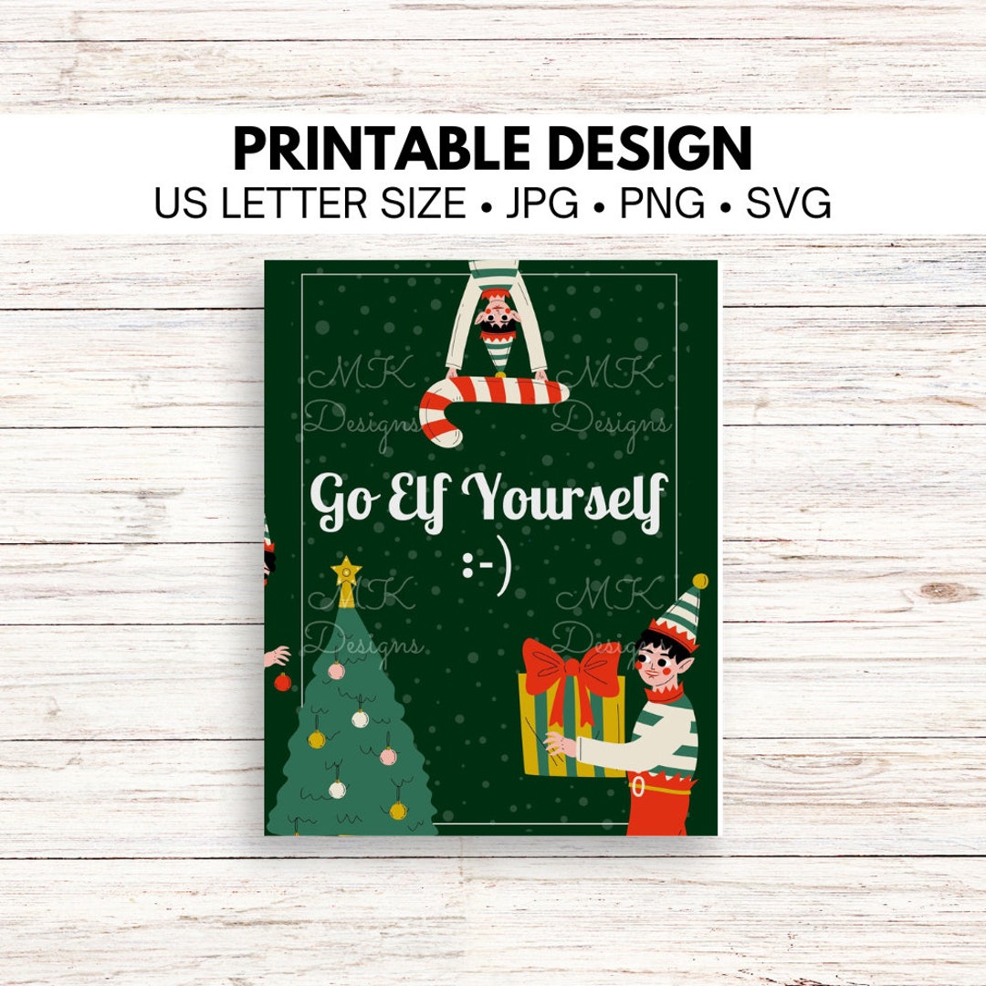 Funny Christmas Go Elf Yourself Design - Etsy
