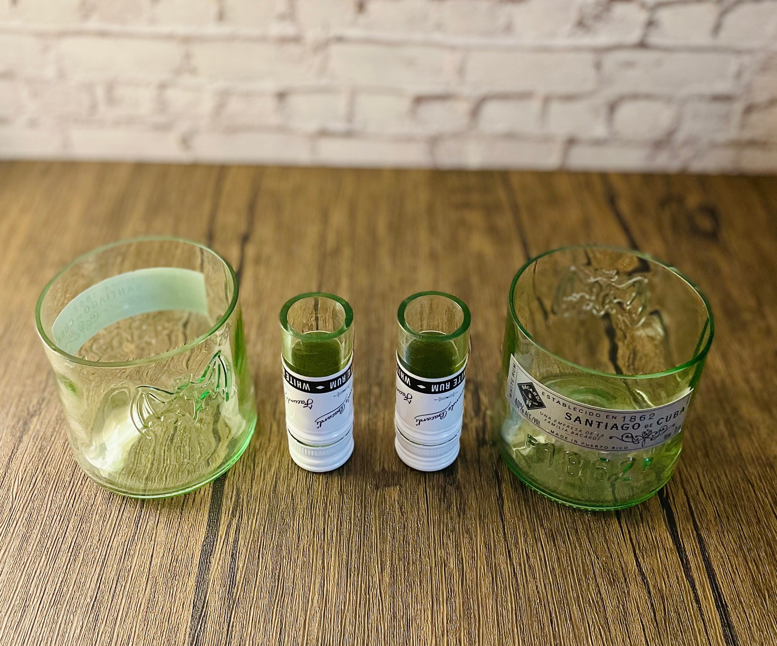 Bacardi White Rum Drinking Glass and Shot Glass Set - Etsy