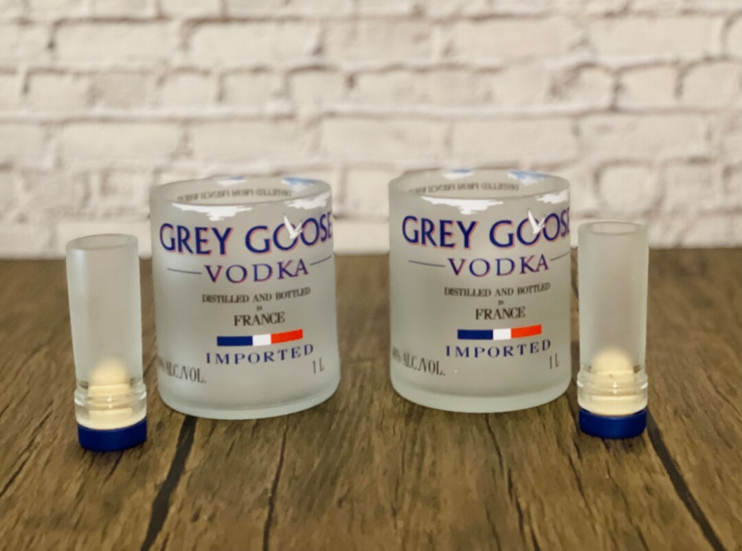 Grey Goose Drinking and Shot Glass Set - Etsy