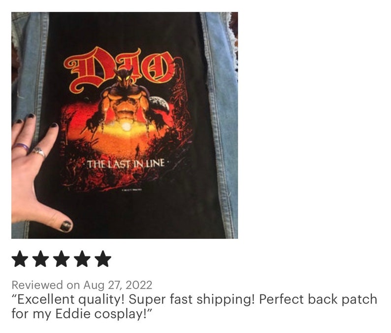 Eddie Munson Costume Dio Back Patch for Denim Jacket 11x17 - Etsy Australia