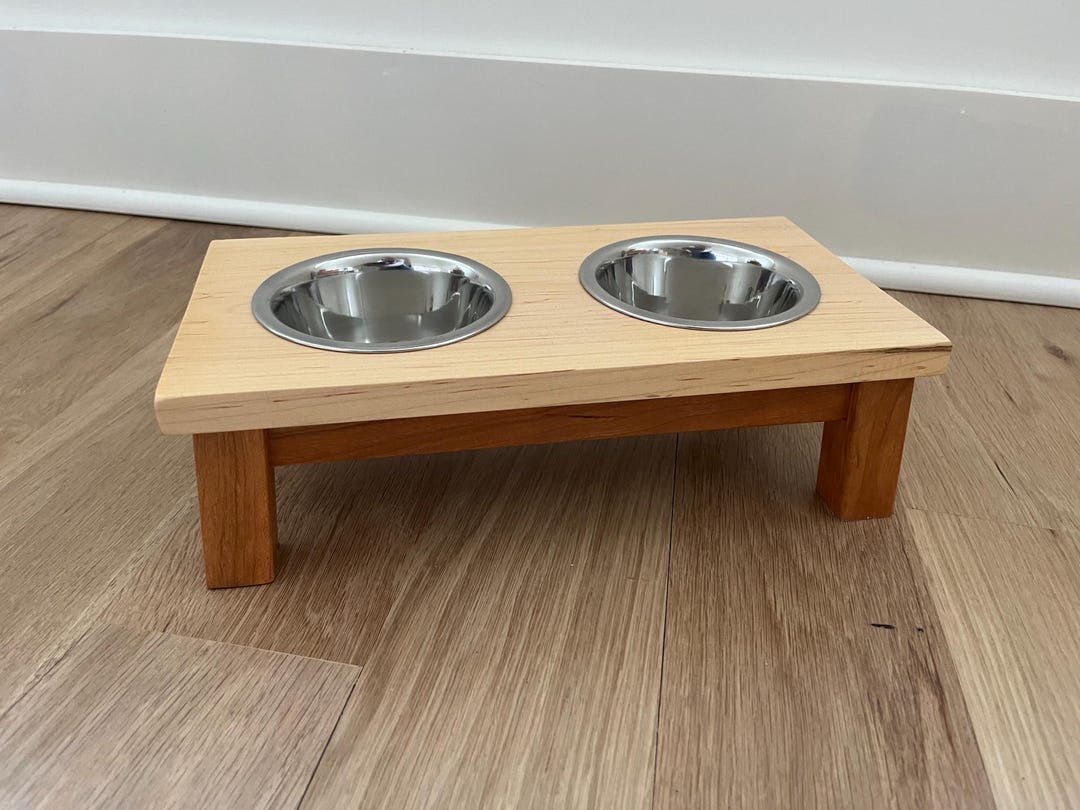 Farmhouse Style Elevated Dog Feeder- X-small- Maple and Cherry - Etsy