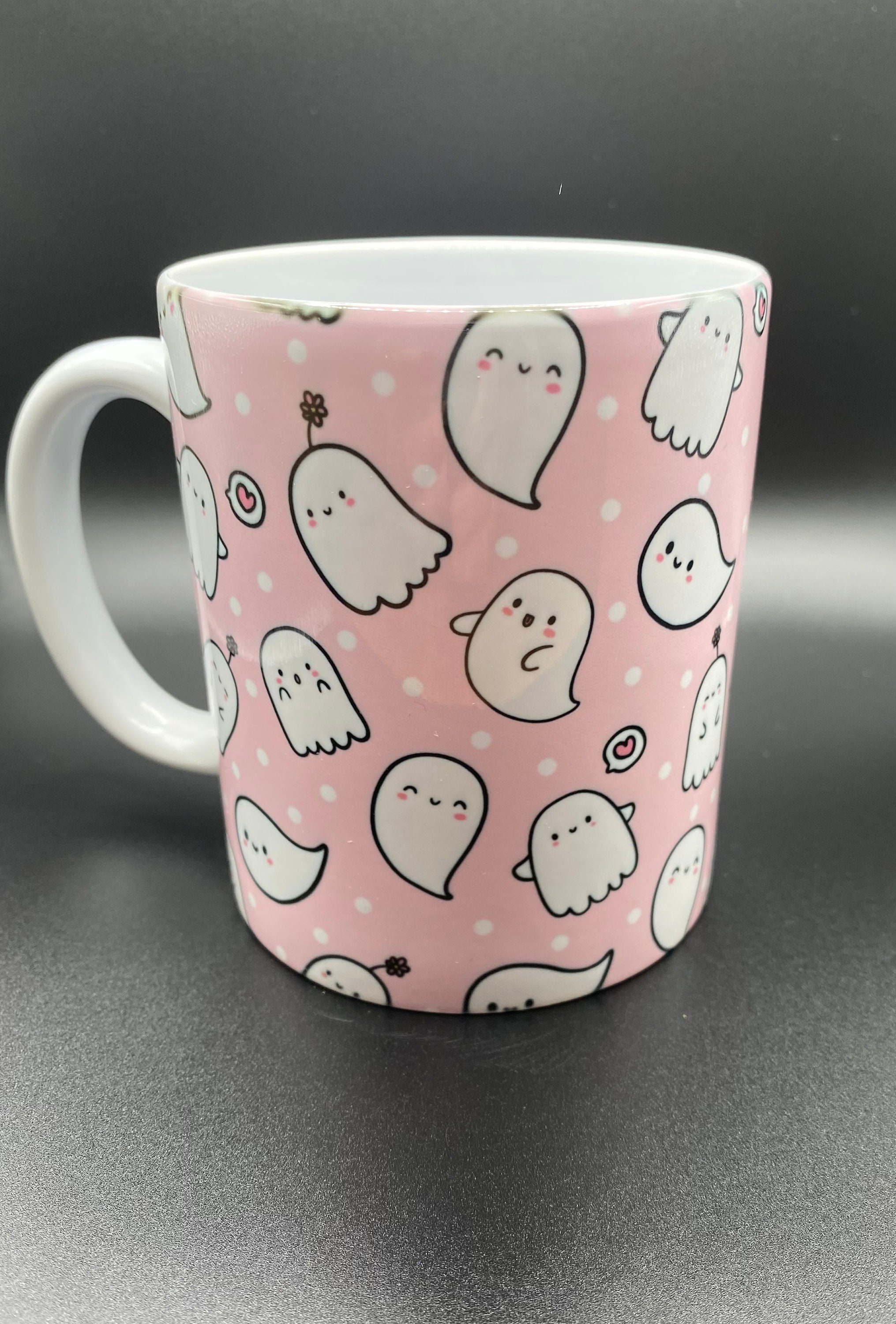 Cute Ghost Coffee Mug, Halloween Ghost Coffee Mug, Spooky Ghost Coffee ...