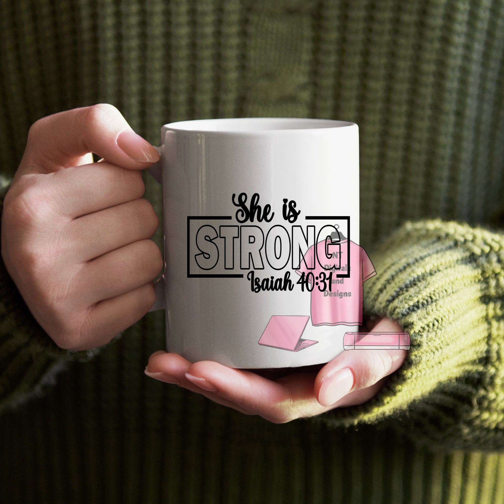 She is Strong Svg Png Isaiah 40 31 Cut File Cricut Bible Verse Svg ...