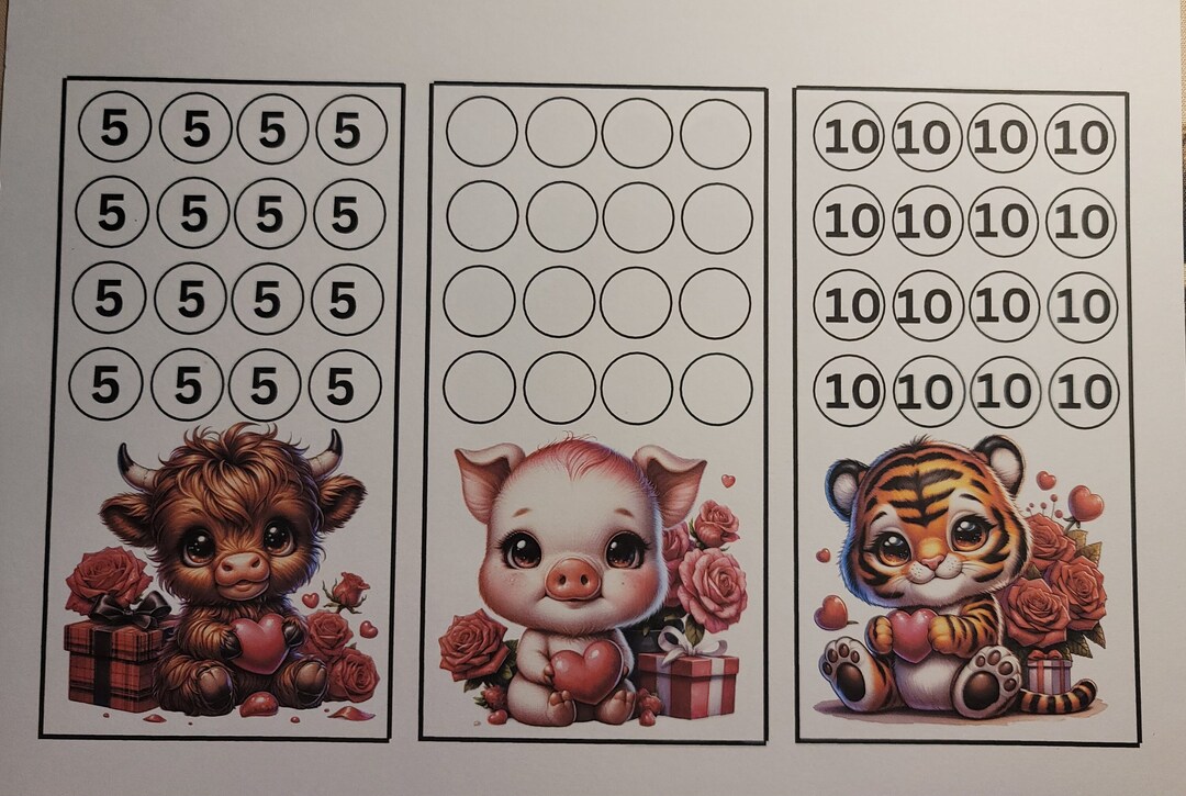 Free Download, Cardstock, Roll and Save, Savings Challenge - Etsy