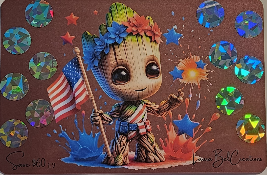 Groot 4th of July, Savings Challenge, Save 60, 1-9, A6 - Etsy