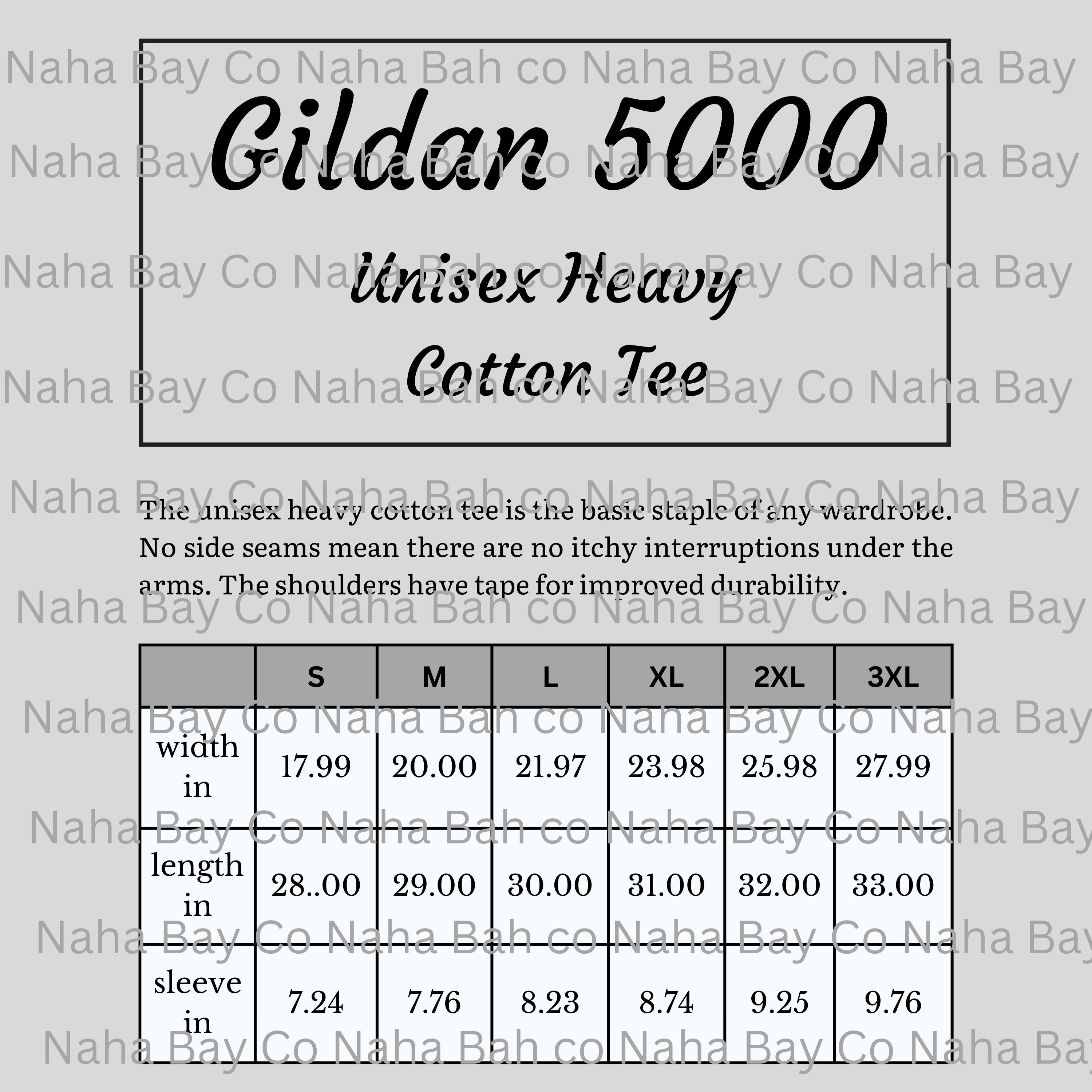 Gildan 5000 Size Chart Digital Copy, Size Chart for Gildan Shirts - Etsy
