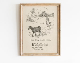 Baa Baa Black Sheep Clipart / Nursery Rhyme Clip Art - Etsy Canada