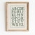 Vintage ABC Poster Print, Sage Green Alphabet Chart, Nursery Letter ...