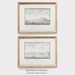 Classic Nautical Etchings Gallery SET of Two Vintage Seascape Art ...