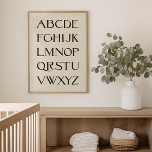 Vintage ABC Poster Print, Black & White Early Childhood Education ...