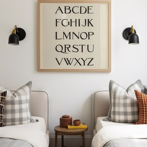 Vintage ABC Poster Print, Black & White Early Childhood Education ...