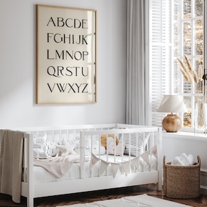 Vintage ABC Poster Print, Black & White Early Childhood Education ...