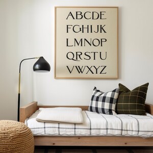 Vintage ABC Poster Print, Black & White Early Childhood Education ...