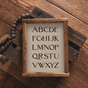 Vintage ABC Poster Print, Black & White Early Childhood Education ...