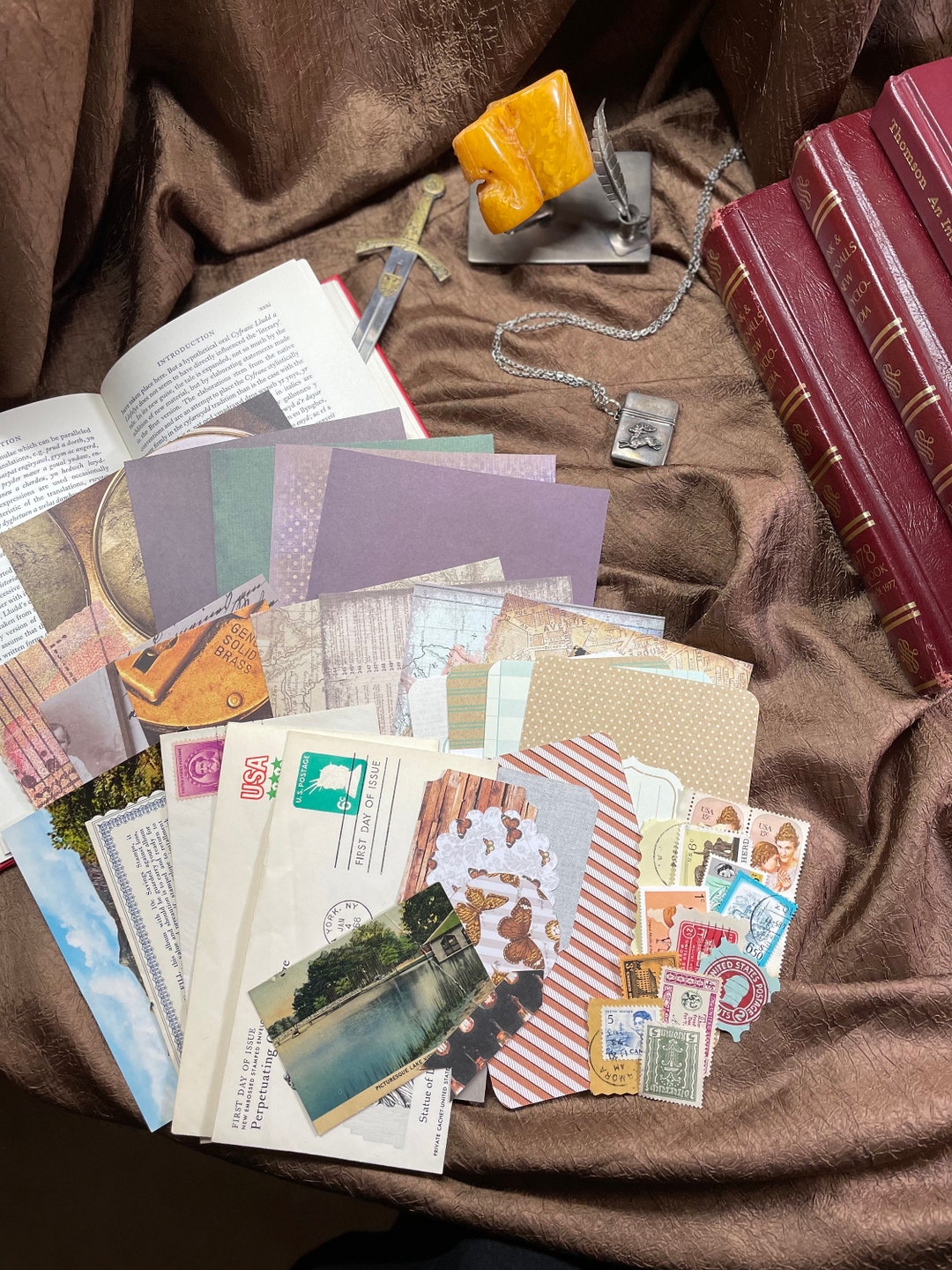 Ephemera Pack: Vintage and Modern Mix of Over 50 Items! Authentic ...