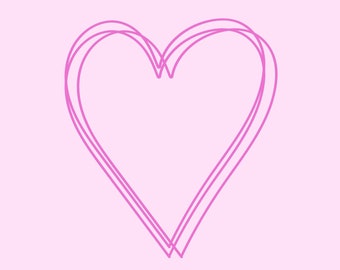 Digitally Created Neon Heart Print, Digital Print, Instant Download ...