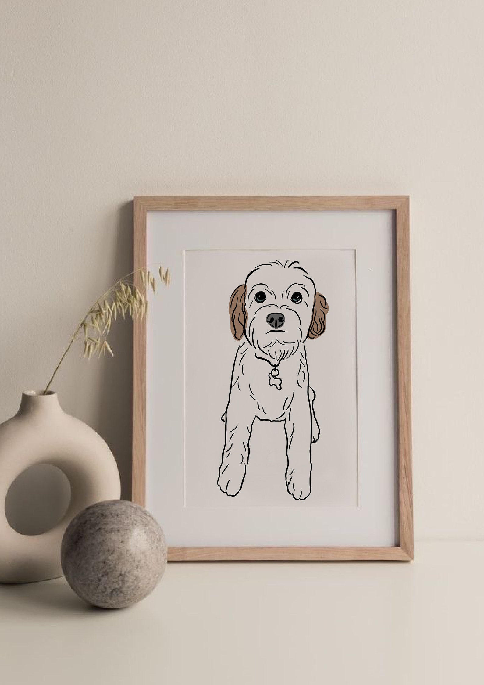 Pet Line Drawing, Pet Illustration From Photo, Pet Illustration, Line ...