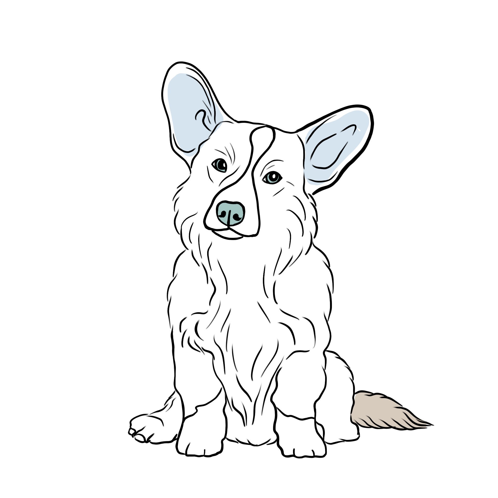 Pet Line Drawing Pet Illustration From Photo Pet - Etsy Canada