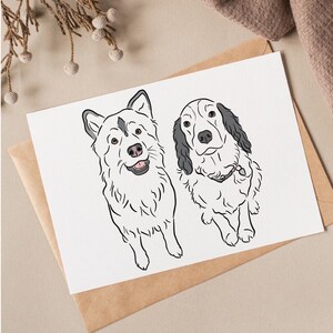 Pet Line Drawing, Pet Illustration From Photo, Pet Illustration, Line ...