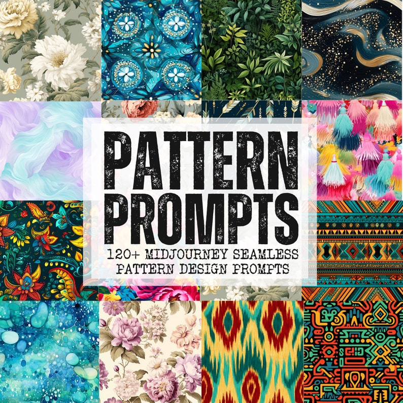 120 Seamless Pattern Prompts for Midjourney, Ai Image, Prompt Guide ...