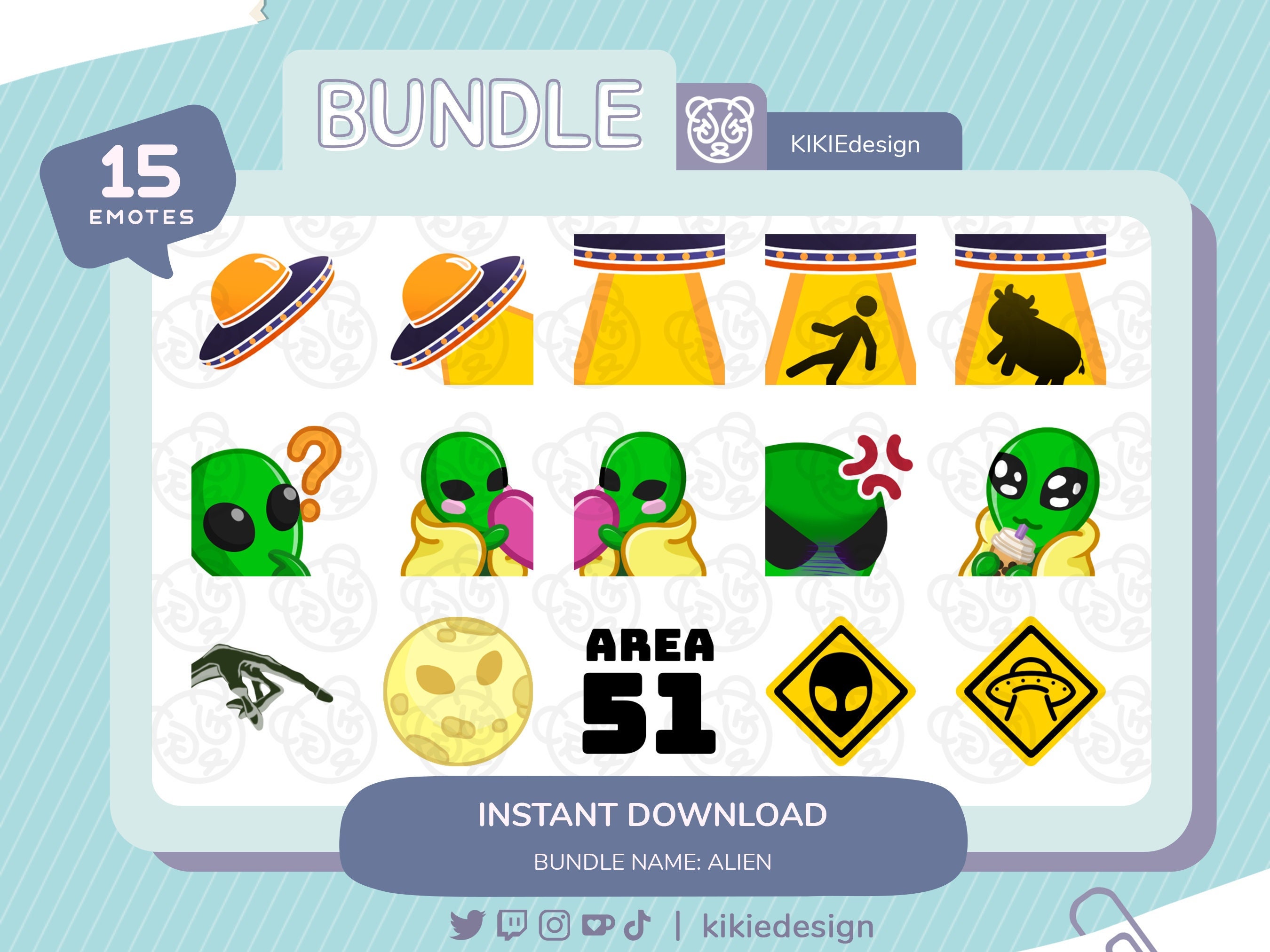 Alien Bundle Emotes | Twitch / Discord | Prefabricated, Ready to Use - Etsy