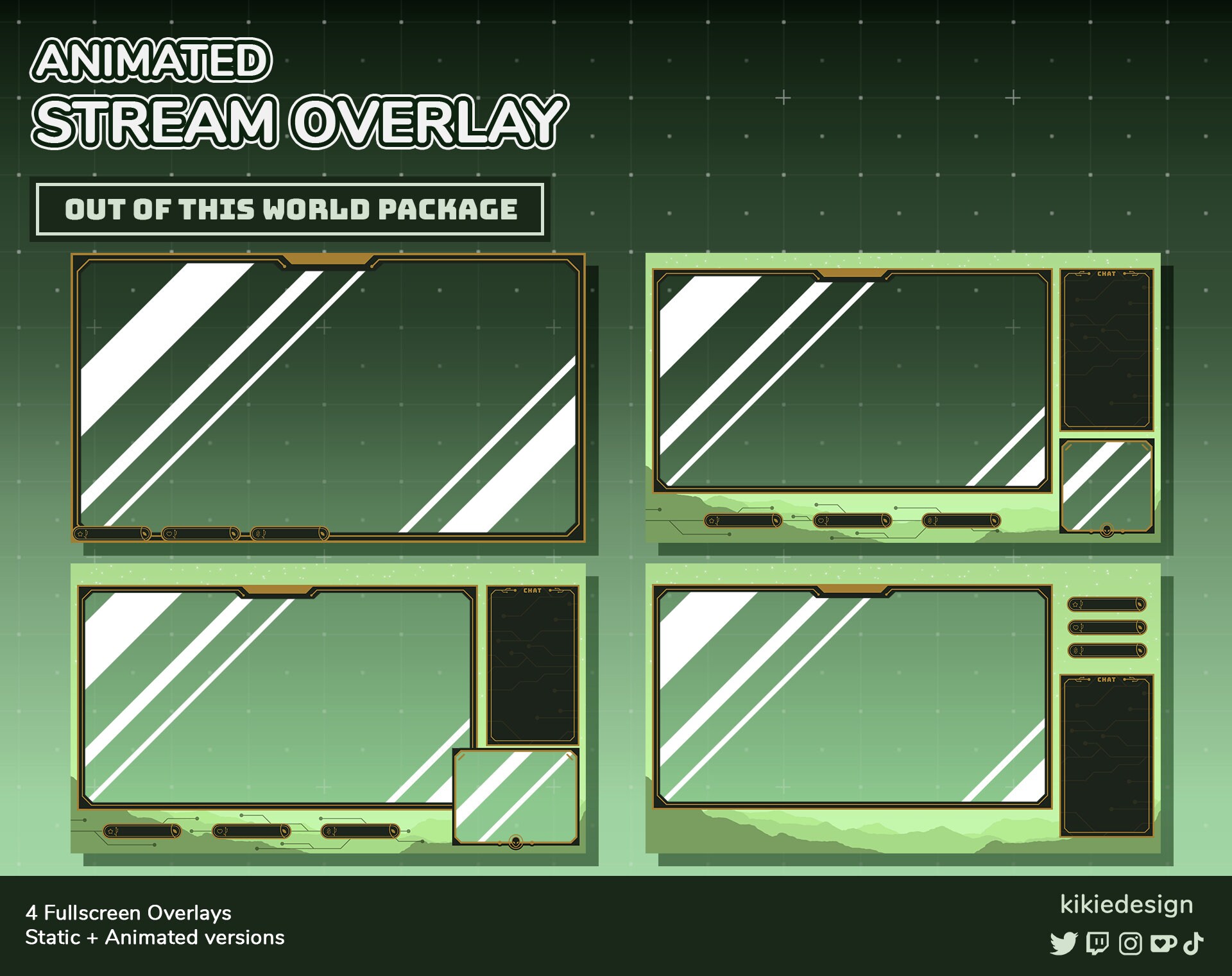 Animated Overlay "out of This World" | Alien Streaming Screen Twitch ...