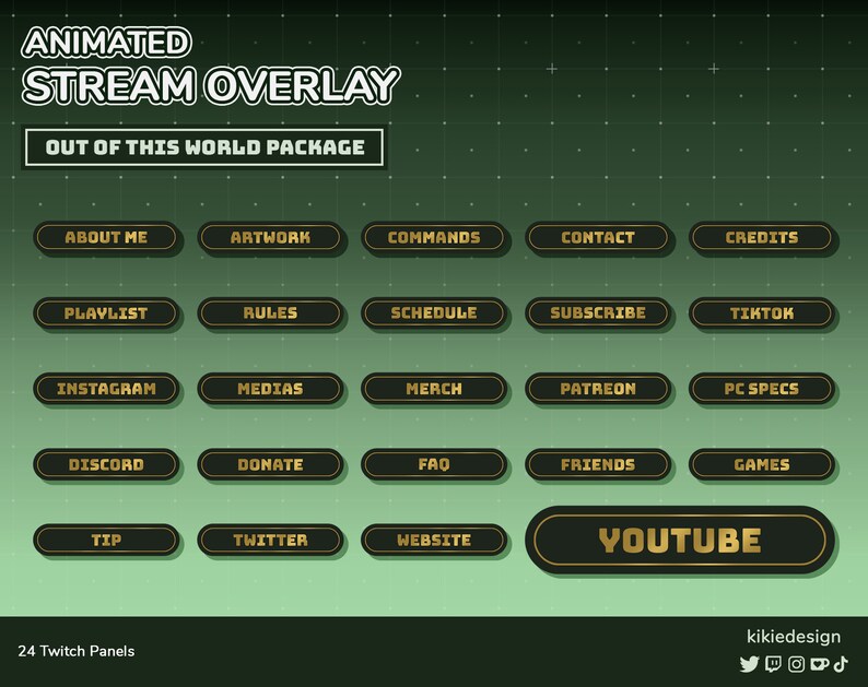 Animated Overlay "out of This World" | Alien Streaming Screen Twitch ...