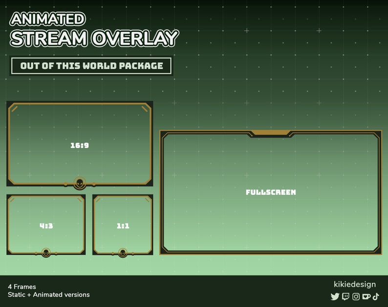 Animated Overlay "out of This World" | Alien Streaming Screen Twitch ...