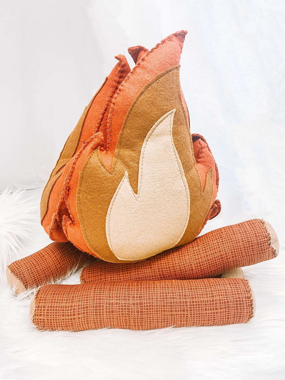 Campfire Felt Play/ Felt Fire / Felt Log Sticks / Pretend Play Food ...
