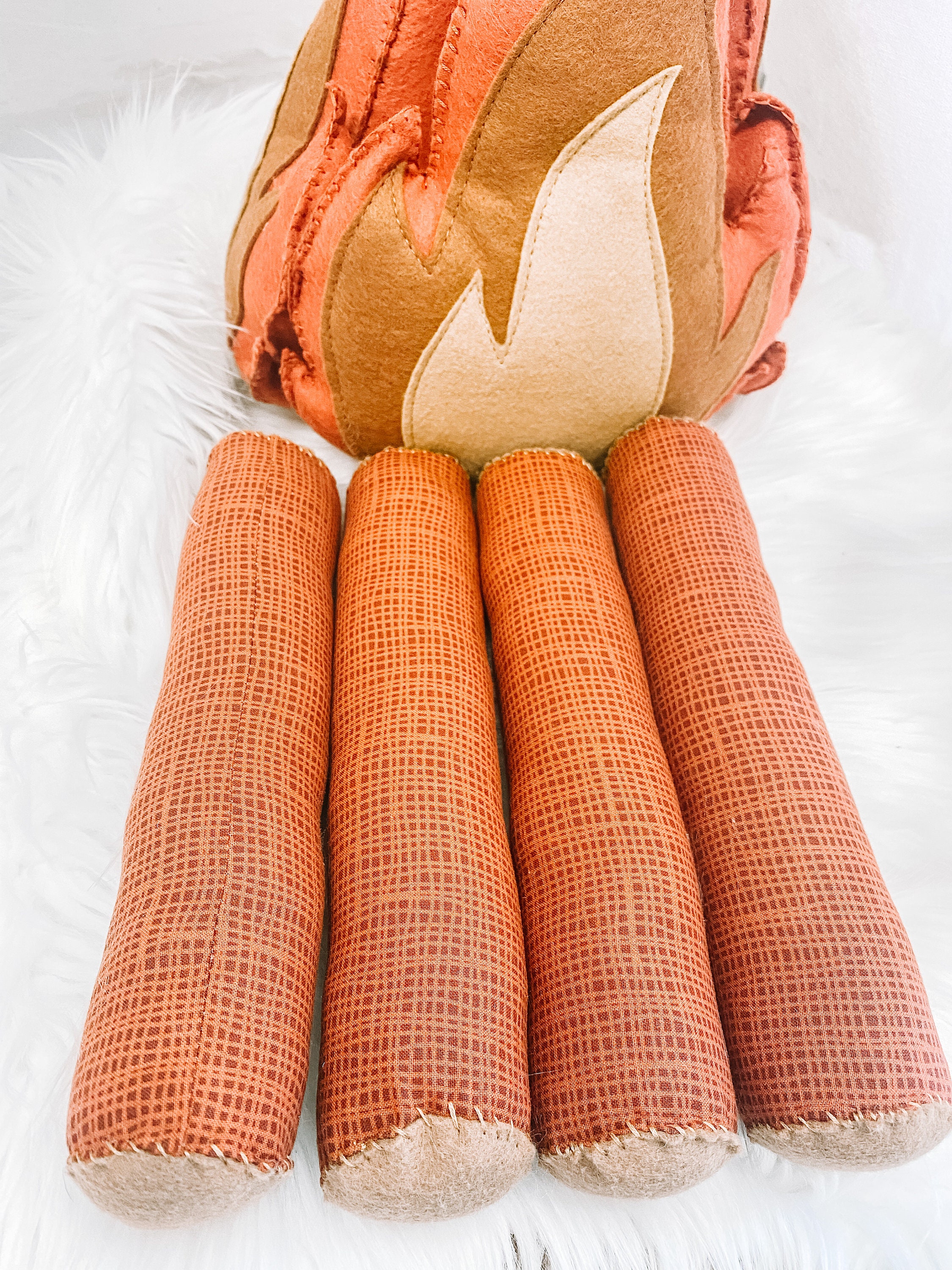 Campfire Felt Play/ Felt Fire / Felt Log Sticks / Pretend Play Food ...