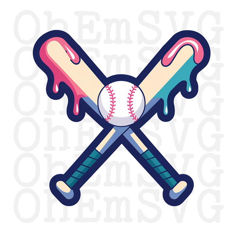 Drip Baseball Bats PNG, Kids Design (digital Download) - Etsy