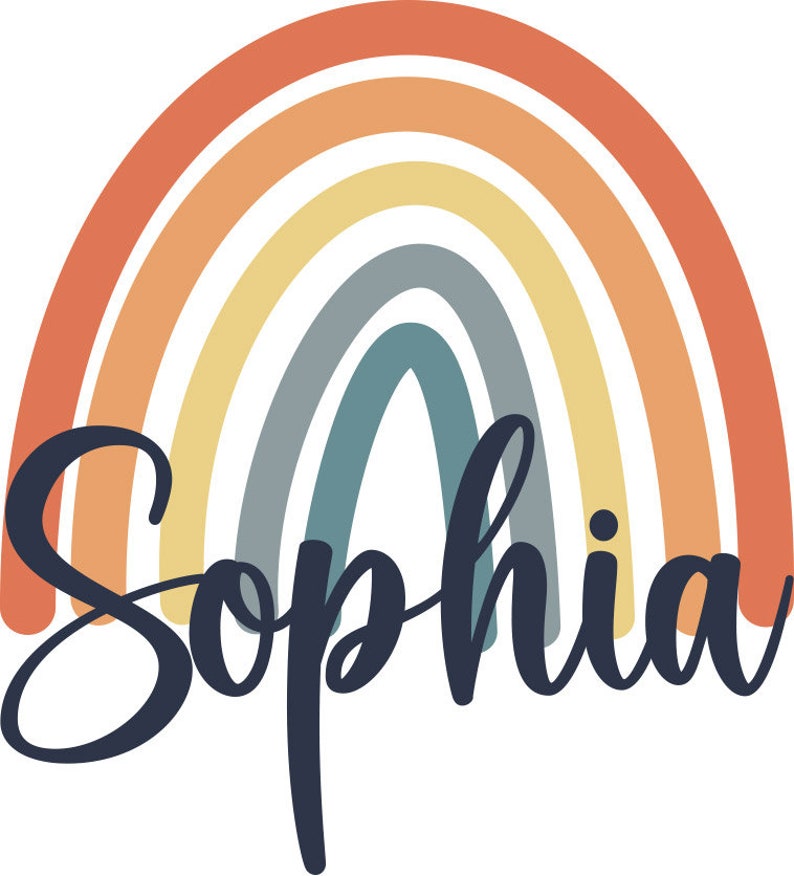 Rainbow Sophia SVG Digital Download, Sophia Baby Name Room Decor ...
