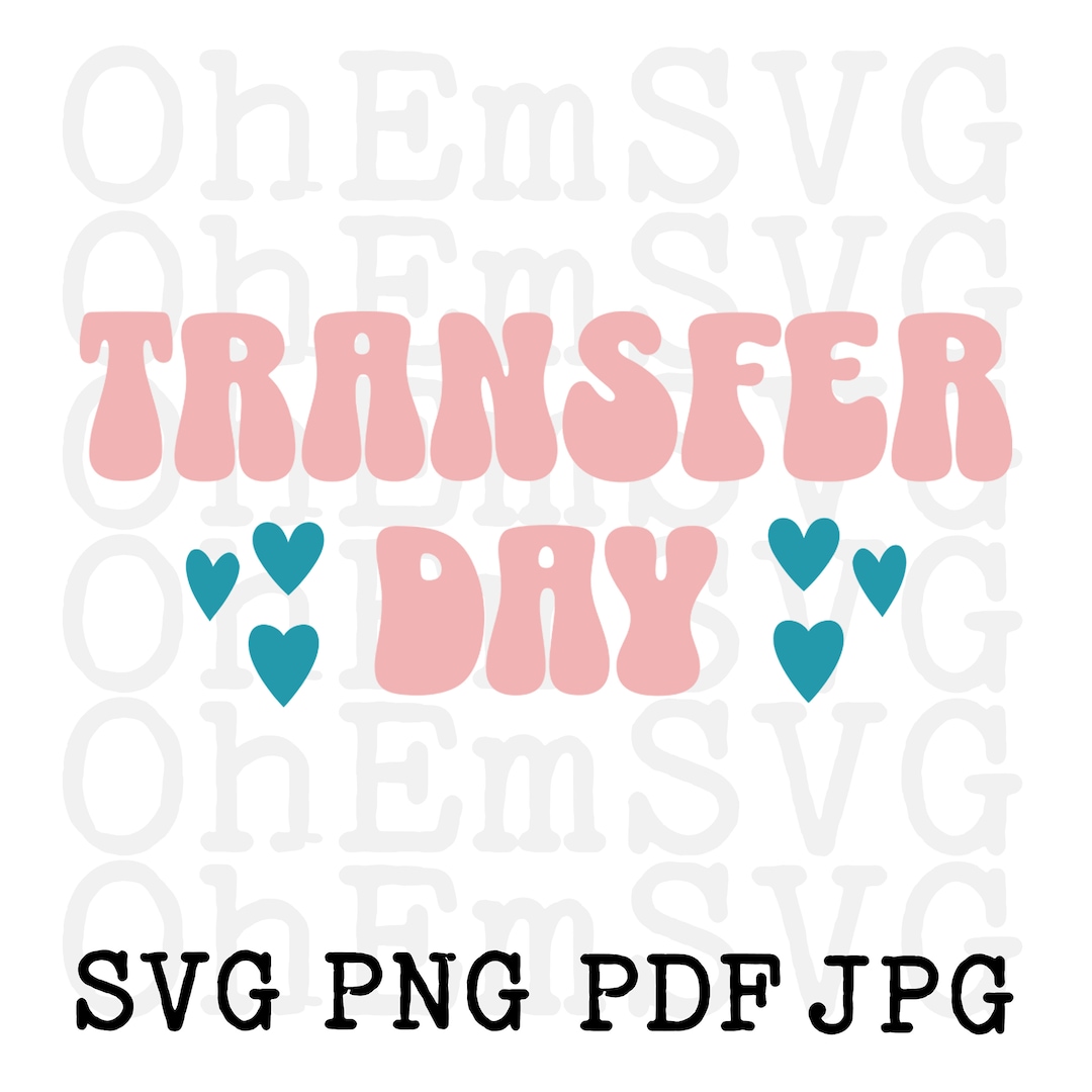 Transfer Day Retro Font SVG, POD Graphic Tees (digital Download) - Etsy