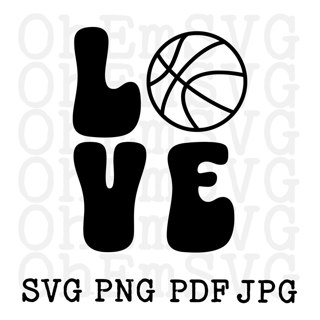 Basketball Love SVG Digital Download, Cute Love Basketball Print on ...