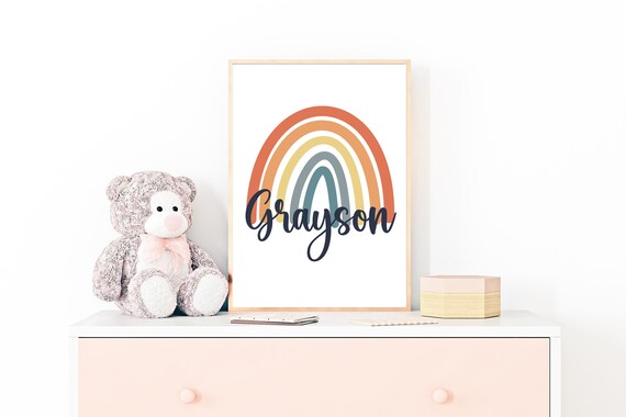 Rainbow Grayson SVG Digital Download Grayson Baby Name Room - Etsy