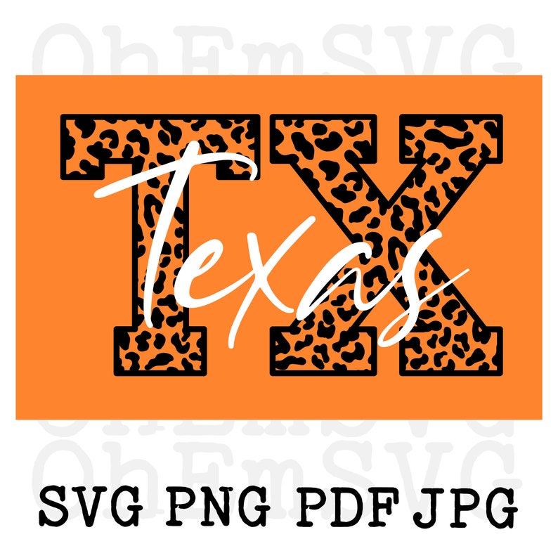 Leopard Print Texas SVG Digital Download, Cute Retro Texas Leopard ...