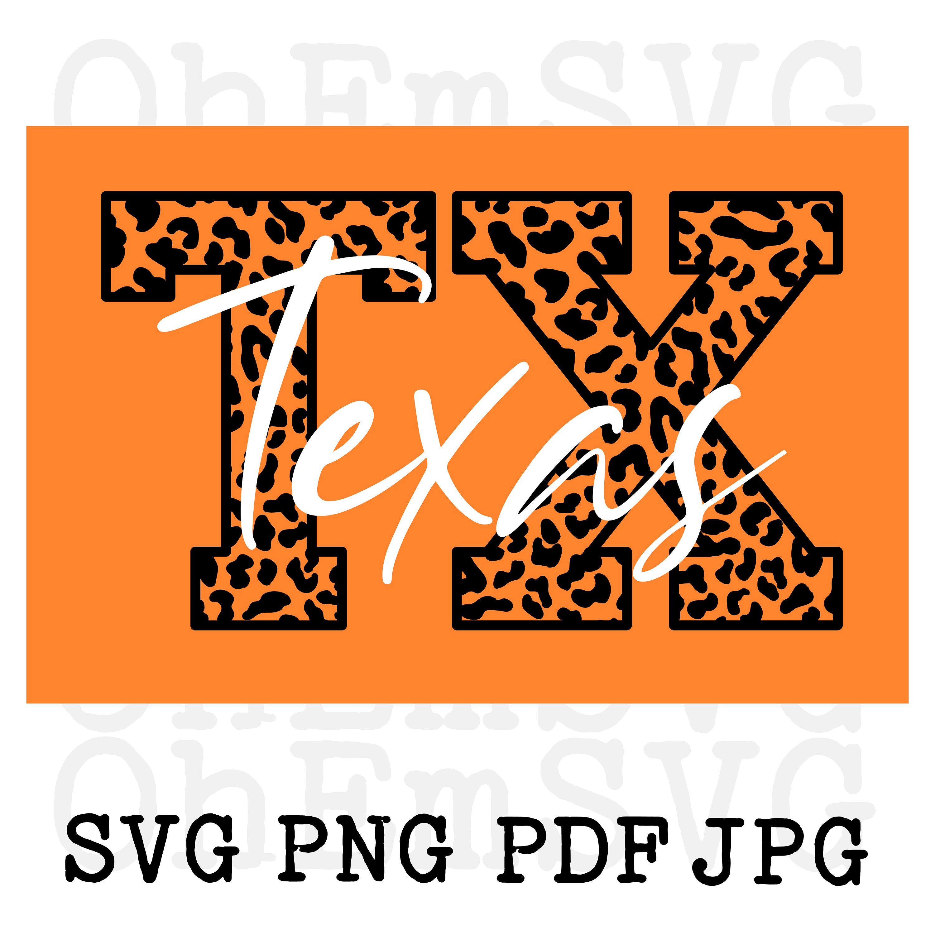 Leopard Print Texas SVG: Retro Layered Design (digital Download) - Etsy