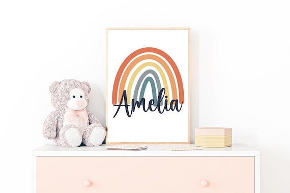 Rainbow Amelia SVG Digital Download Amelia Baby Name Room - Etsy