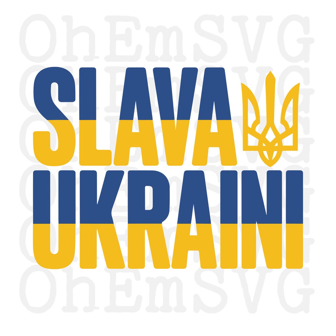 Slava Ukraini SVG and PNG Digital Download, Support Ukraine Zelensky ...
