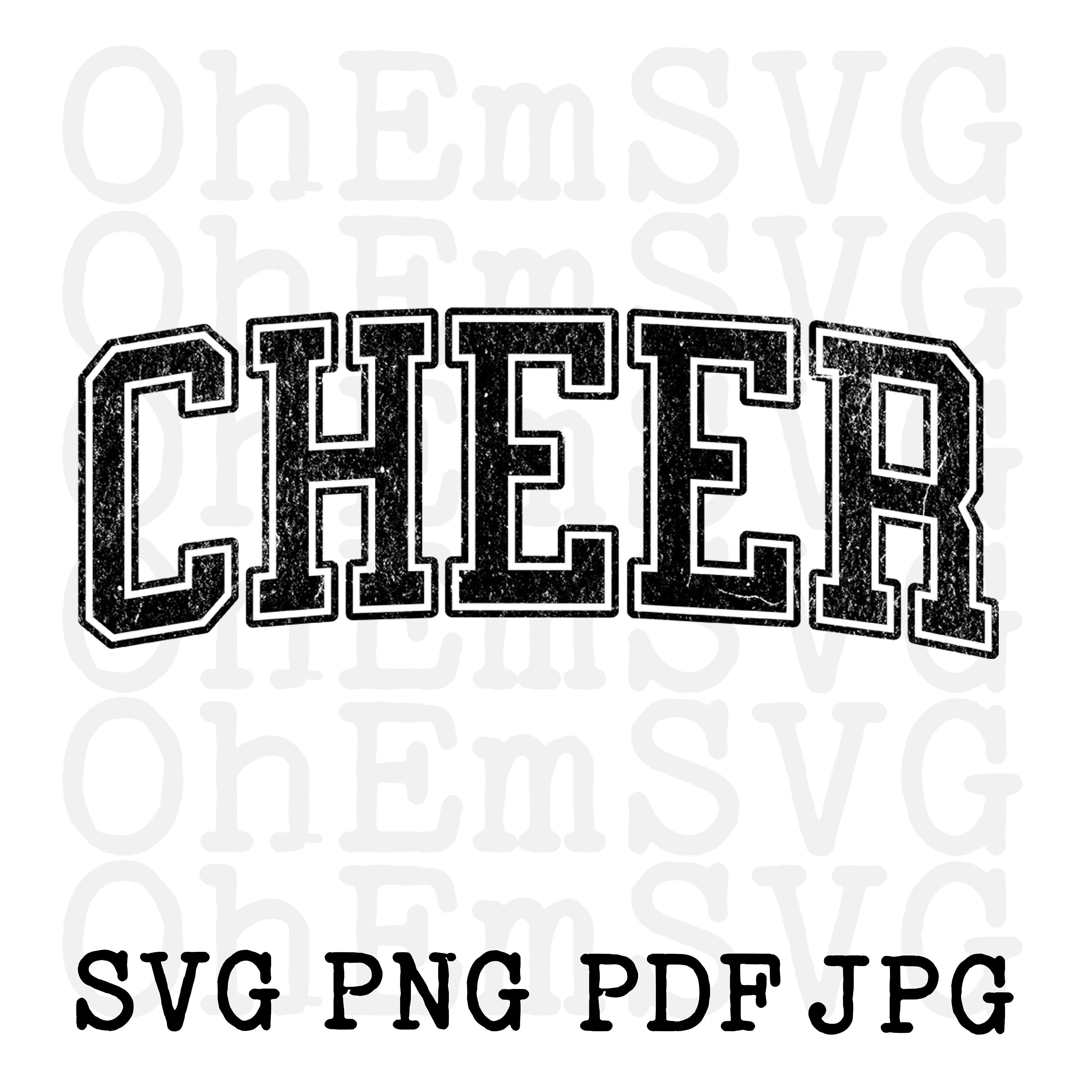 Arch Cheer SVG Digital Download, Cute Retro Cheerleading Cheerleader ...