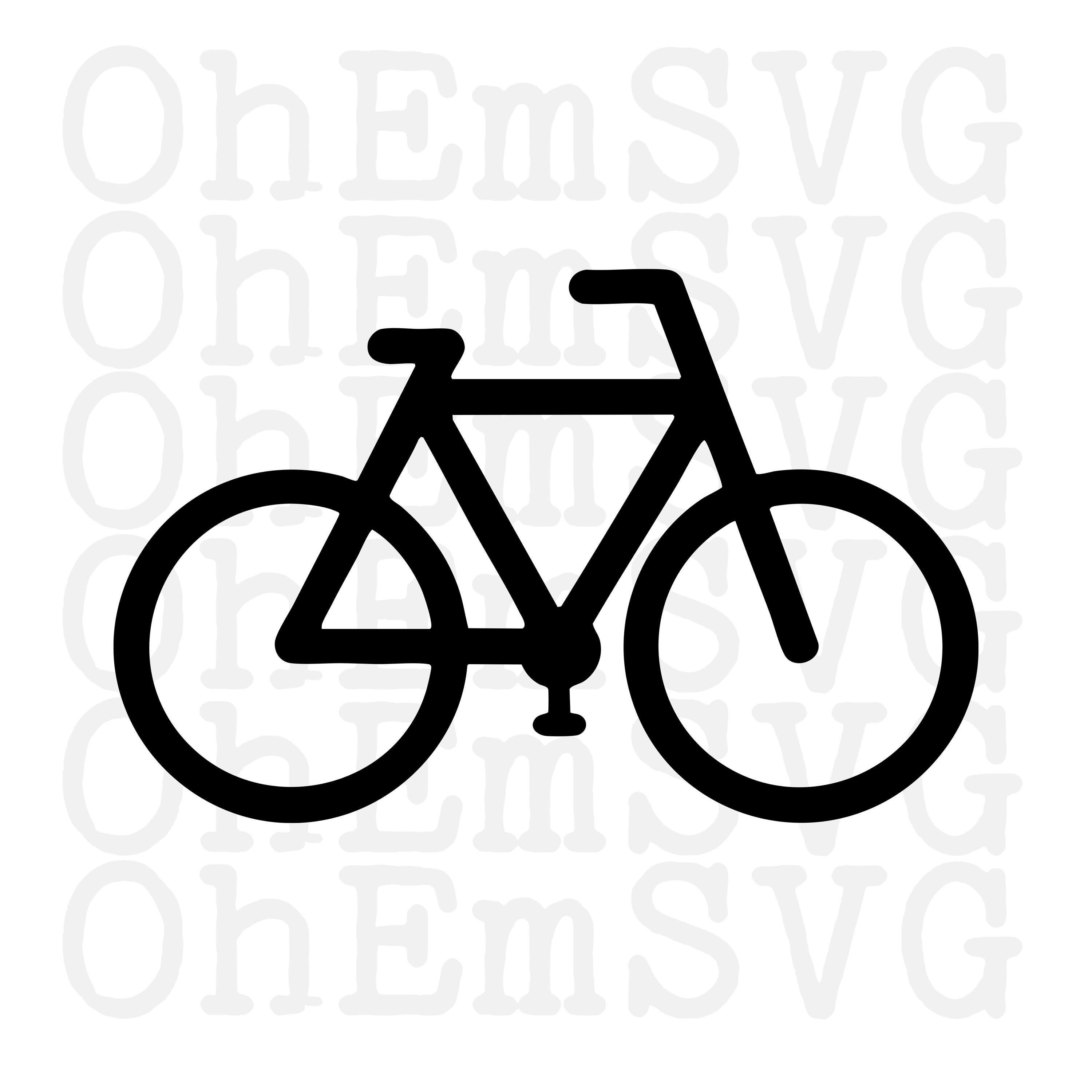 Simple Black Bicycle SVG and PNG Digital Download, Viral Trend Bike ...