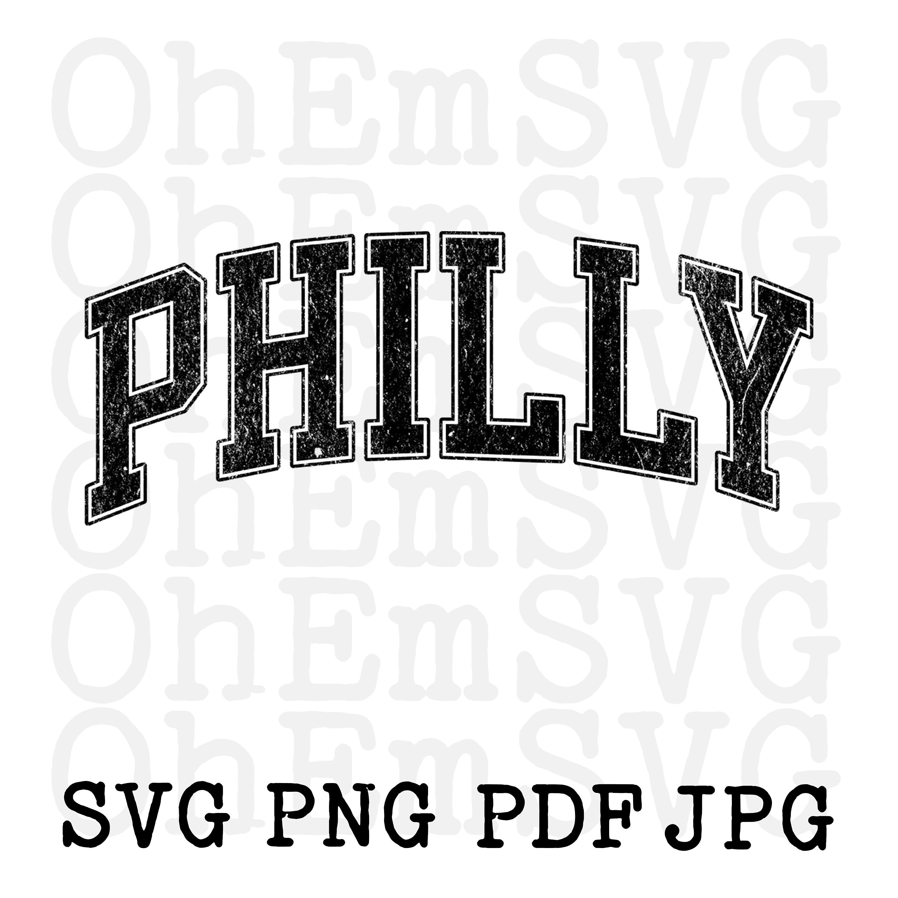 Arch Philly SVG Digital Download, Cute Retro Philly Block Font Print on ...