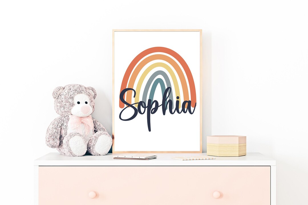 Rainbow Sophia SVG Digital Download, Sophia Baby Name Room Decor ...