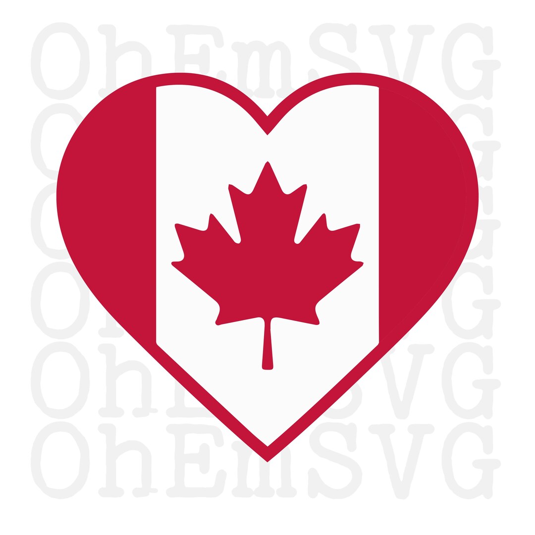 Canada Heart SVG and PNG Digital Download, Canada Leaf Canada Pride ...